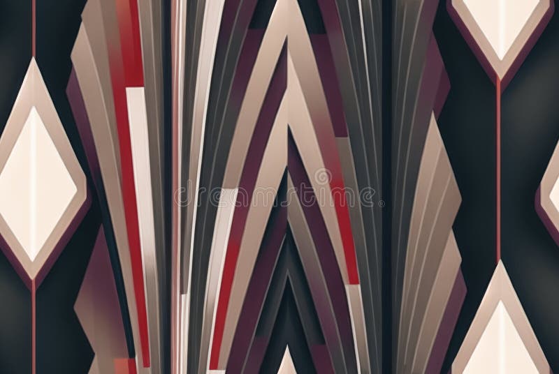 A Continuous Belt of Geometric Print Wallpaper Pattern Painted As ...