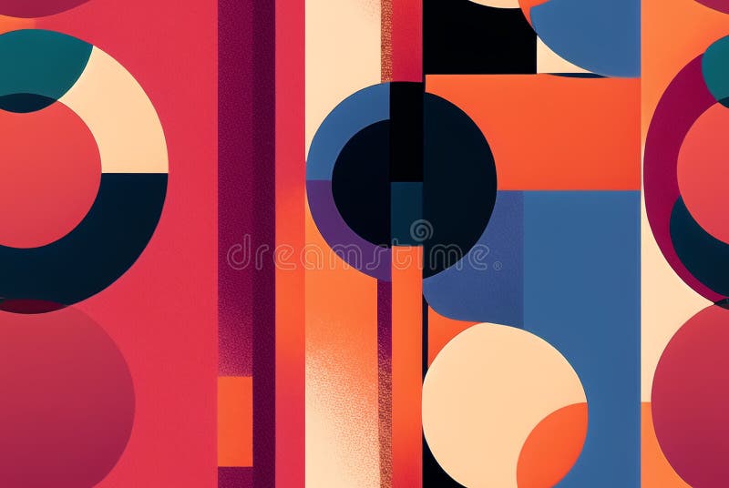 A Continuous Belt of Geometric Print Wallpaper Pattern Painted As ...