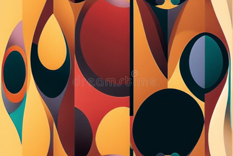 A Continuous Belt of Geometric Print Wallpaper Pattern Painted As ...