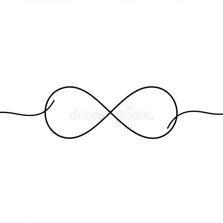 Continuous Black Line Drawing of an Infinity Symbol, Smoothly ...