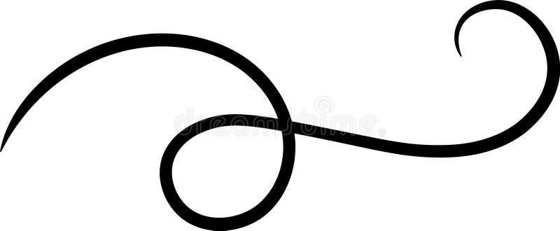 Continuous Black Line Forming an Elegant Flourish, Creating a ...