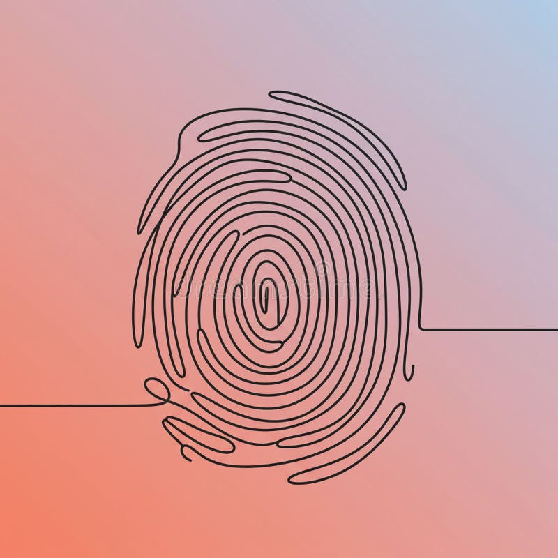 A Continuous Black Line Forms a Fingerprint Pattern on a Gradient ...