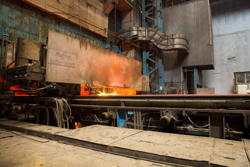 Continuous casting machine editorial photography. Image of iron - 124064347