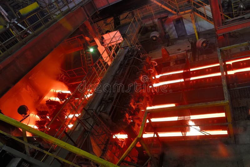 Continuous Casting Machine at Steel Works Stock Image - Image of ...