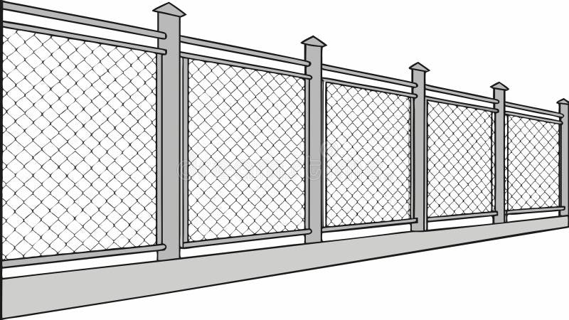 Continuous Chain Link Fence Border Stock Illustrations – 7 Continuous ...