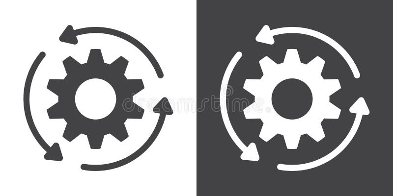 Continuous Changes Icon Thin Line Illustration Set Stock Vector ...