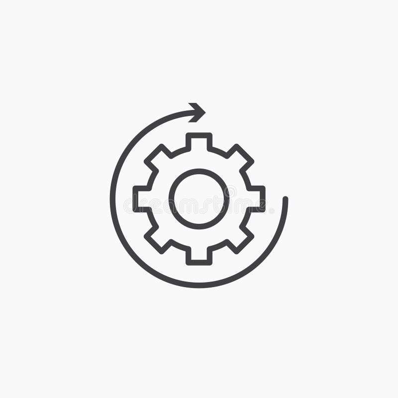 Continuous Changesline in Thin Line Black Color. Flat Simple Vector ...