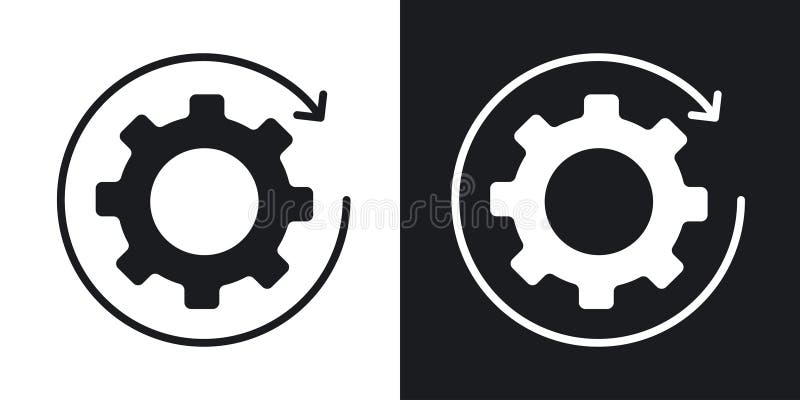 Continuous Changesline in Thin Line Black Color. Flat Simple Vector ...