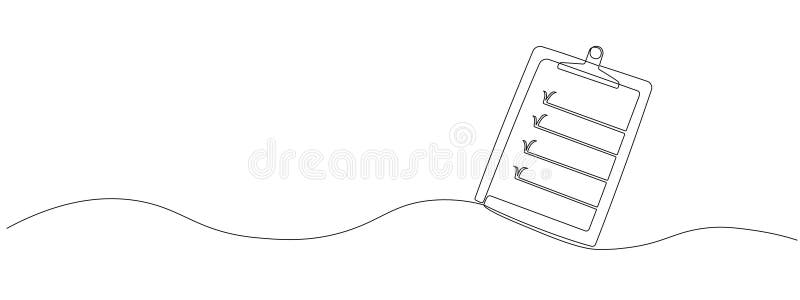 Continuous Clipboard Line Drawing with Checklist, To-do List, Testing ...