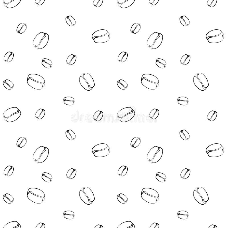 Continuous Coffee Pattern Design. Vector Illustration Stock Vector ...