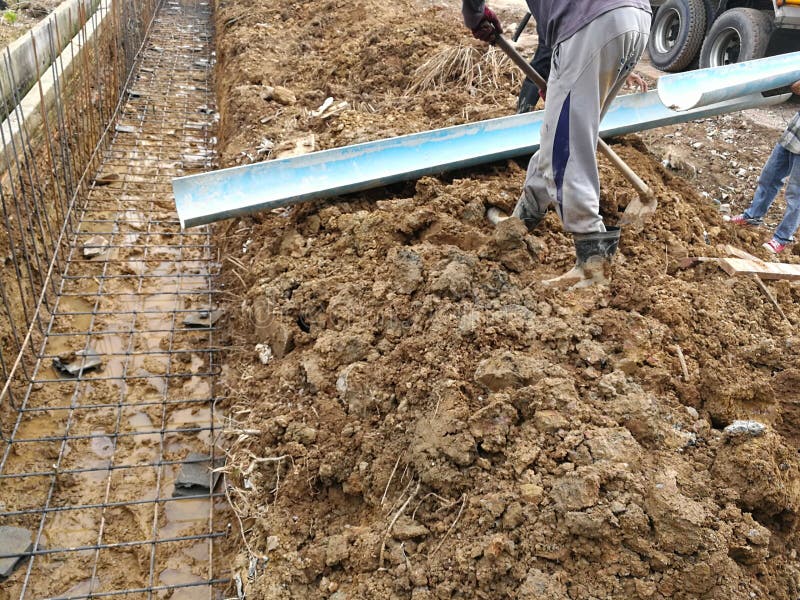 Continuous Concrete Casting Stock Image - Image of mixer, service ...