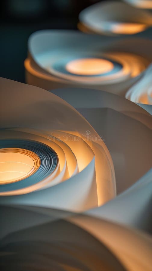 Continuous Creation Paper Winding on Spools Production Glow Stock ...