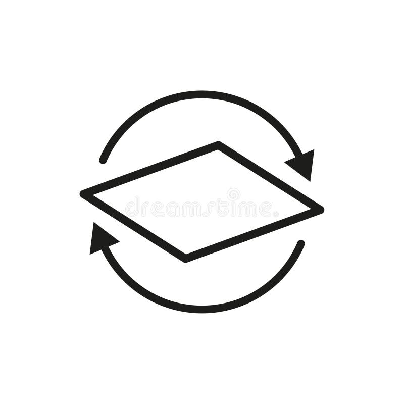 Continuous Cycle Arrow. Diamond Shape Center. Process Flow Symbol ...