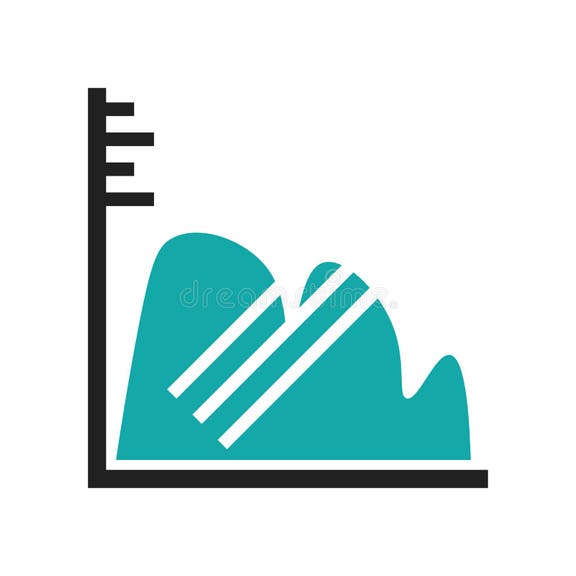 Continuous Data Graphic Wave Chart Icon Vector Sign and Symbol Isolated ...