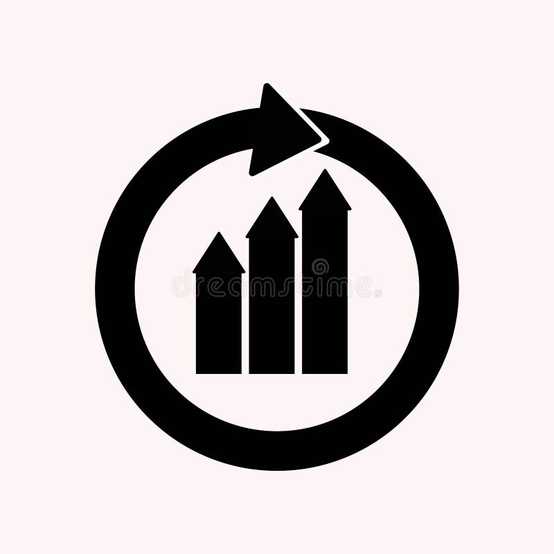 Continuous Development Simple Black Icon. Stroke Vector Illustration on ...