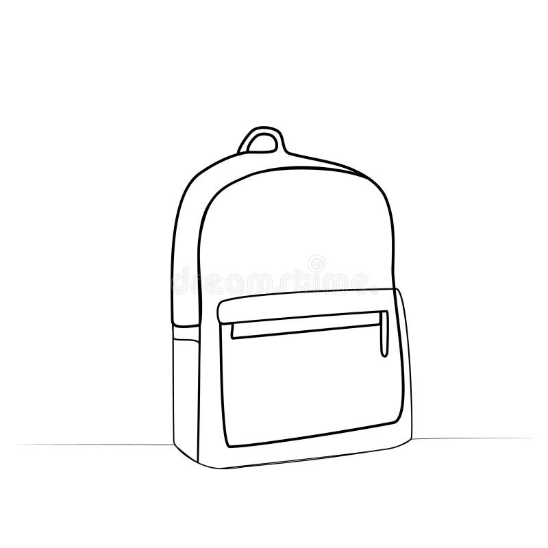 Continuous Line Drawing Backpack Stock Illustrations – 365 Continuous ...
