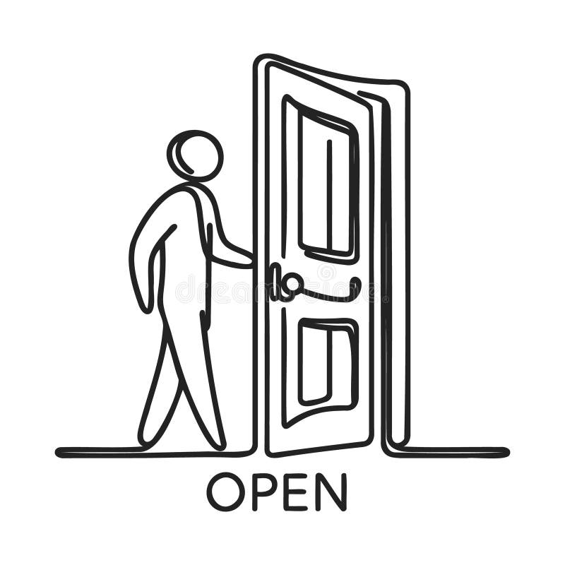 Door Line Drawing Stock Illustrations – 15,403 Door Line Drawing Stock ...