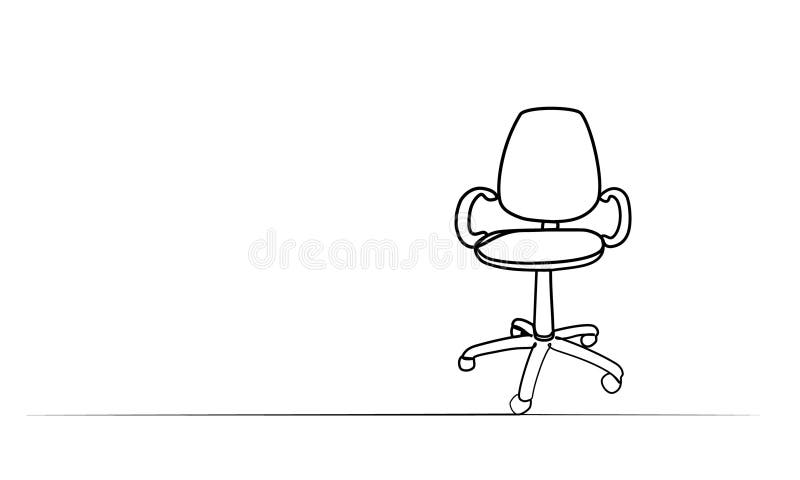 Continuous Drawing of a Computer Chair in One Line. Vector Stock Vector ...