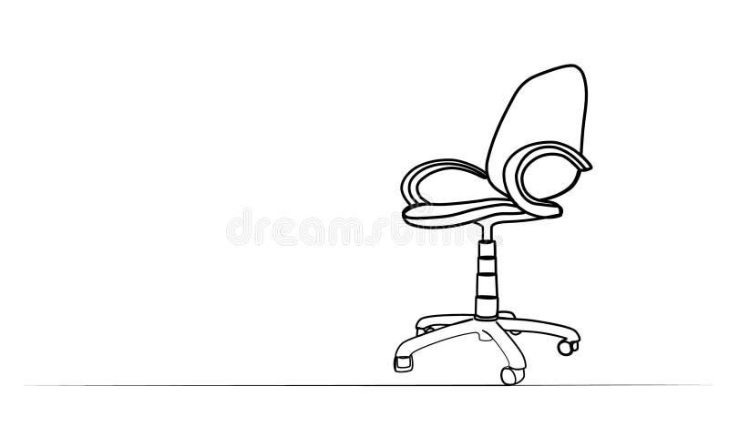 Continuous Drawing of a Computer Chair in One Line. Vector Stock Vector ...