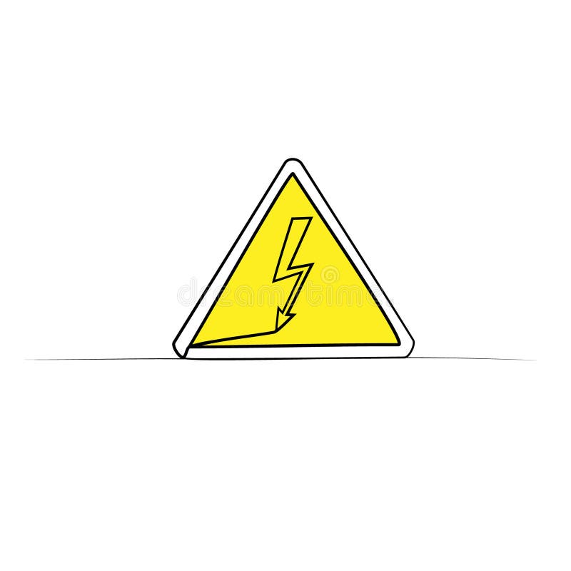 Continuous Line Drawing Danger Stock Illustrations – 1,153 Continuous ...