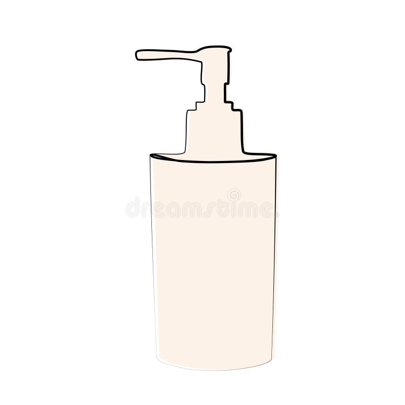Continuous Drawing of the Dispenser with One Line. Stock Vector ...
