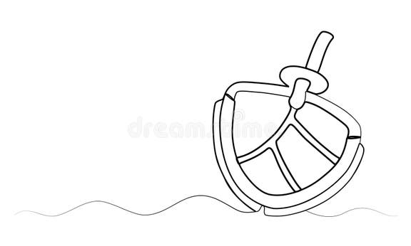 Continuous Drawing of the Dough Mixer Attachment in One Line. Vector ...