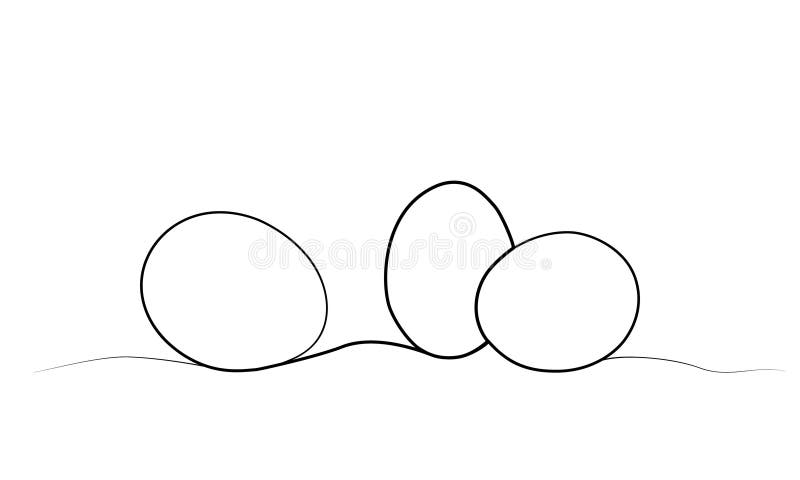 Continuous Drawing of an Egg in One Line. Vector Stock Vector ...