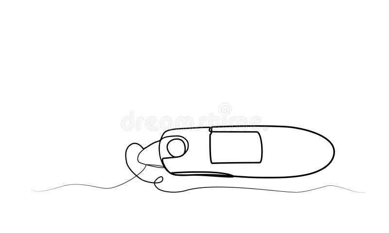 Continuous Drawing of an Electronic Thermometer with One Line. Stock ...