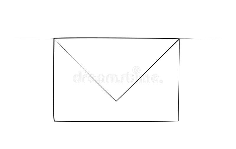 One Line Drawing Email Stock Illustrations – 288 One Line Drawing Email ...