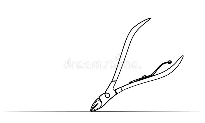 Continuous Drawing of Forceps in One Line. Illustration Stock Vector ...