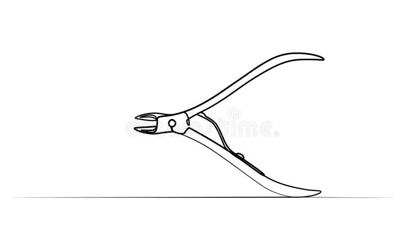Continuous Drawing of Forceps in One Line. Illustration Stock ...