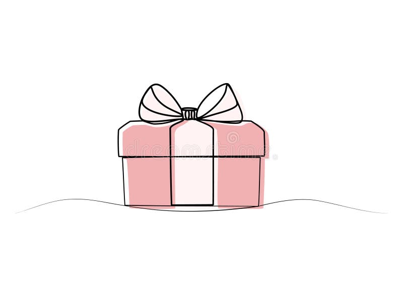 Continuous Drawing Gift Box Stock Illustrations – 1,090 Continuous ...
