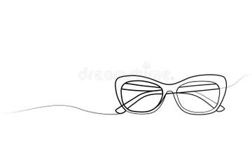One Line Drawing Eyeglasses Stock Illustrations – 224 One Line Drawing ...