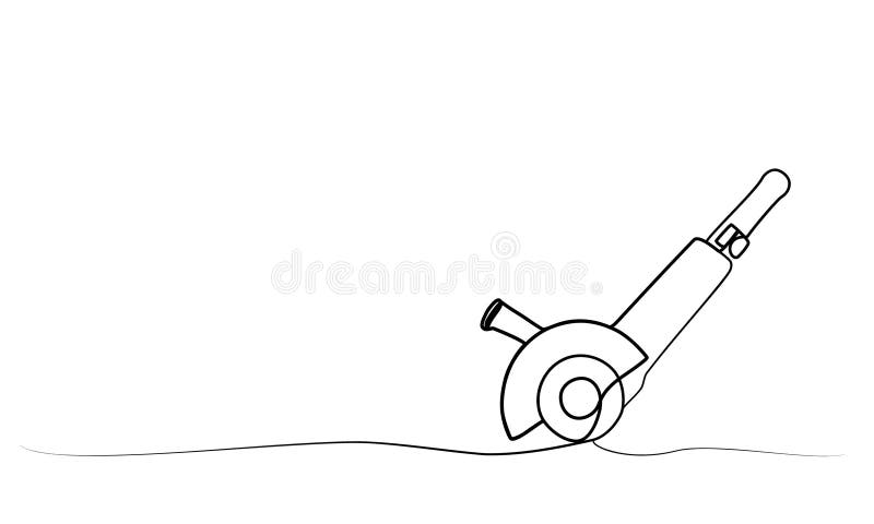 Continuous Drawing of Grinder Tool with One Line. Vector Stock Vector ...
