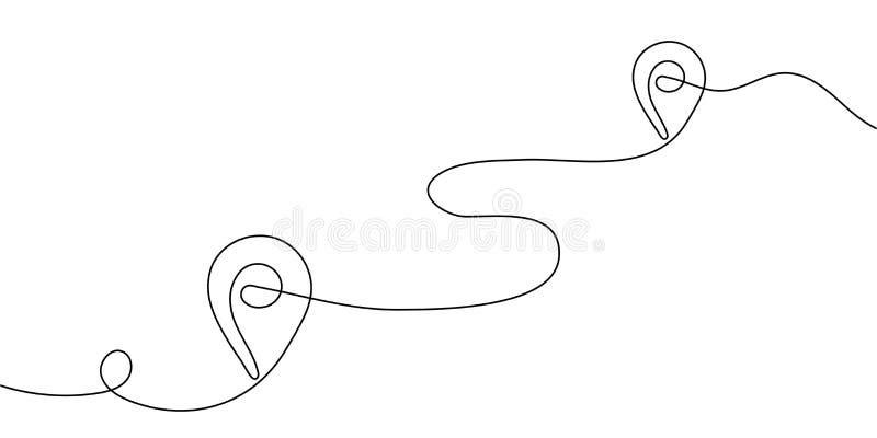 Continuous Line Location Icon Stock Illustrations – 249 Continuous Line ...