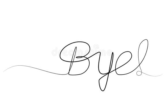 Continuous Drawing of the Word Goodbye in One Line. Vector Stock Vector ...