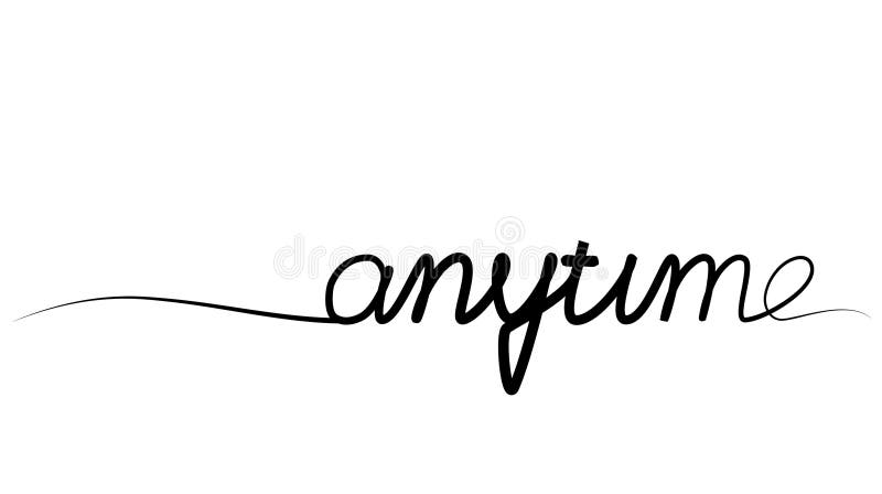 A Continuous Drawing of a Word is always One Line. Vector Stock Vector ...