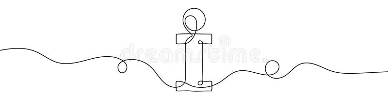 Continuous Editable Drawing of Information Symbol. Information Symbol ...