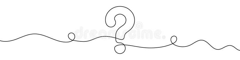 Question One Line Draw Stock Illustrations – 110 Question One Line Draw ...