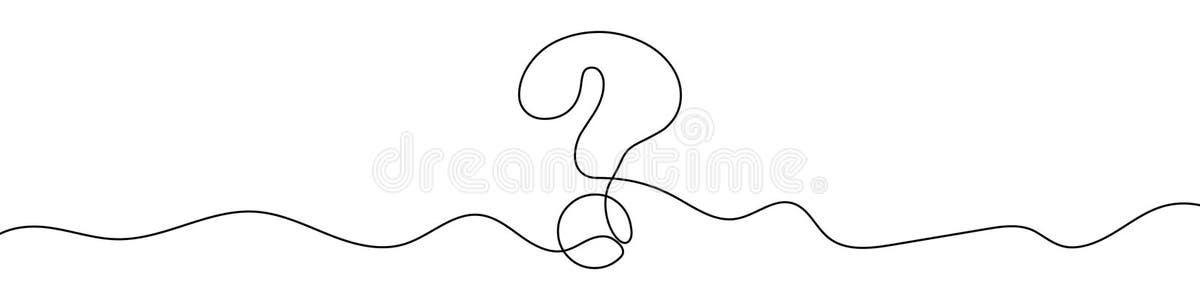 Question One Line Draw Stock Illustrations – 110 Question One Line Draw ...