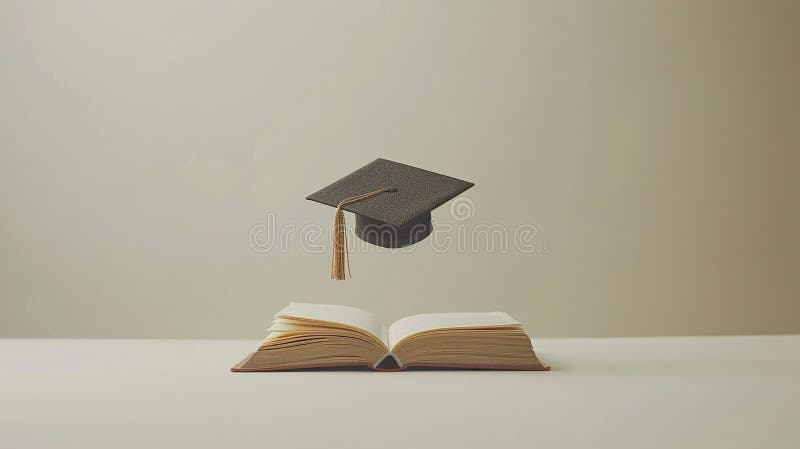 Continuous Education and Learning Open Book and Graduation Cap on ...