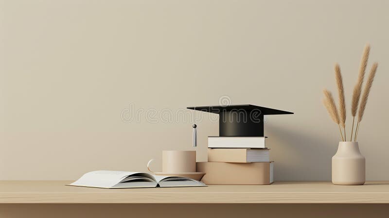 Continuous Education and Learning: Open Book and Graduation Cap on ...