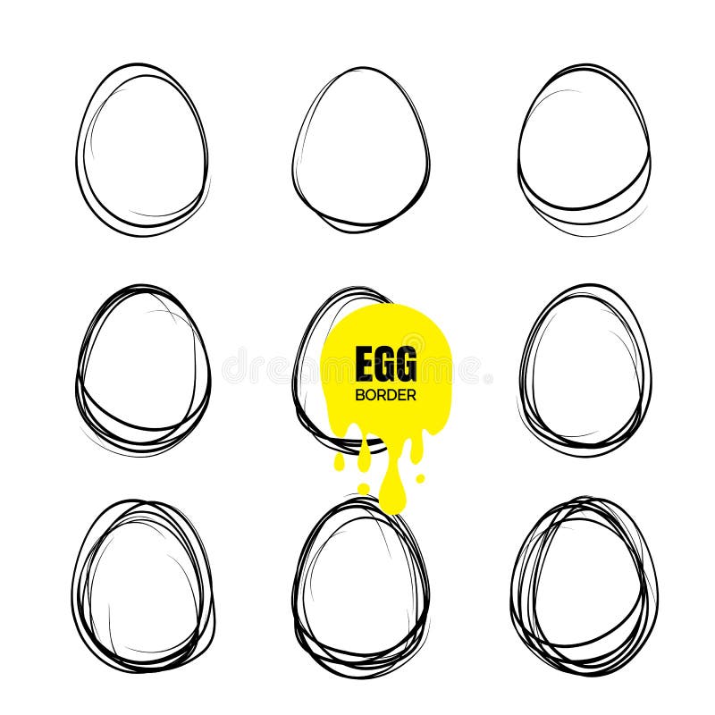 Continuous Egg Vector Illustration, Thin Line Drawing Stock Vector ...