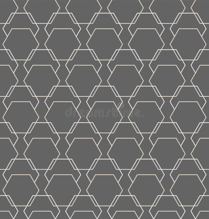 Continuous Elegant Graphic Hexagon, Decoration Pattern. Repeat ...