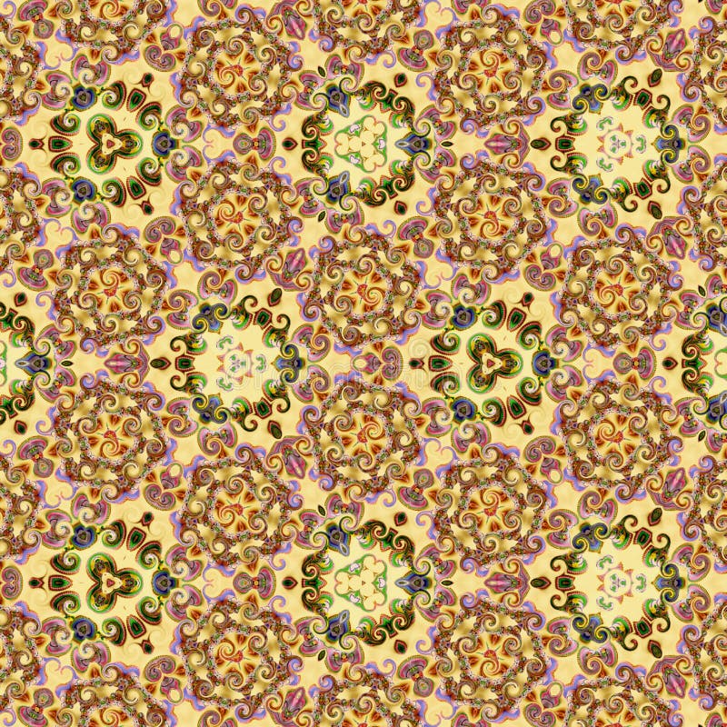 Continuous Fabric Mosaic Wallpaper Texture. Repeat Islamic Graphic ...