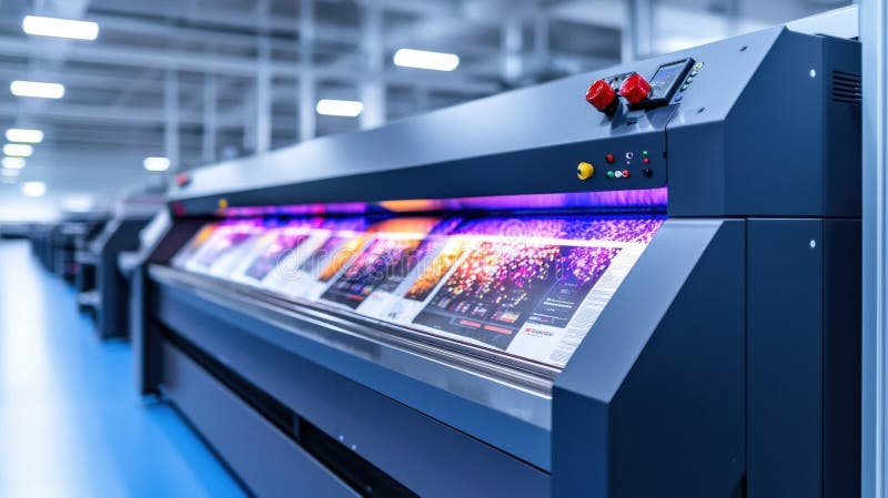 Continuous Feed Printing Machine Processing a of Roll Paper Large in a ...