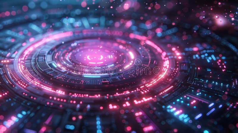 Continuous Feedback Loop - Neon Retro Sci-Fi Cinematic Background Stock ...