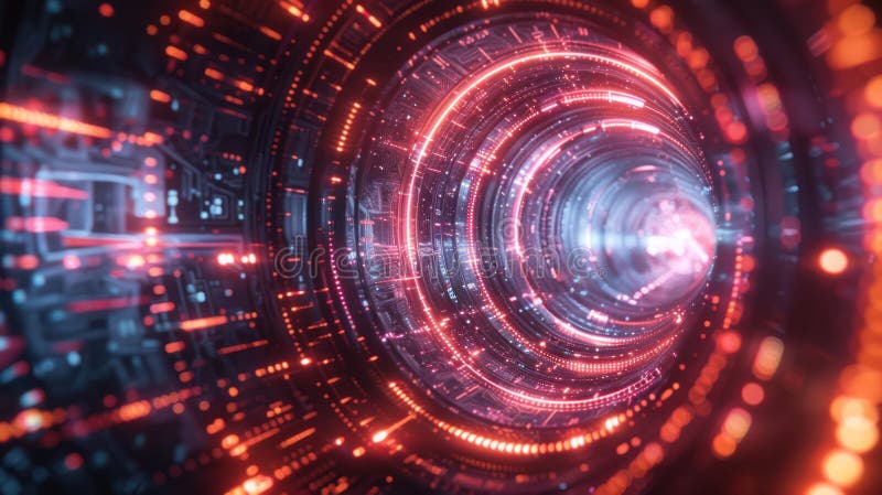 Continuous Feedback Loop - Neon Retro Sci-Fi Cinematic Background Stock ...