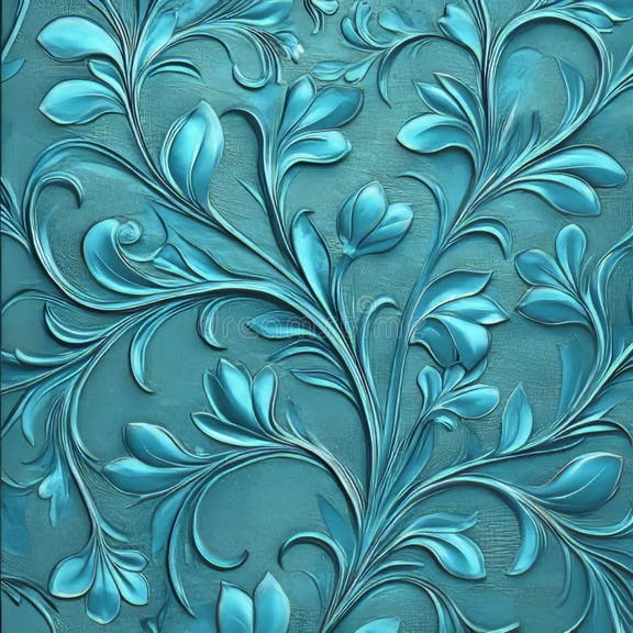 A Continuous Floral Decorative Pattern Texture, Produced by AI for ...