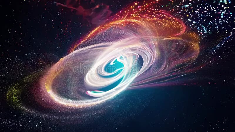 A Continuous Flow of Vibrant and Energetic Particles Swirling and ...